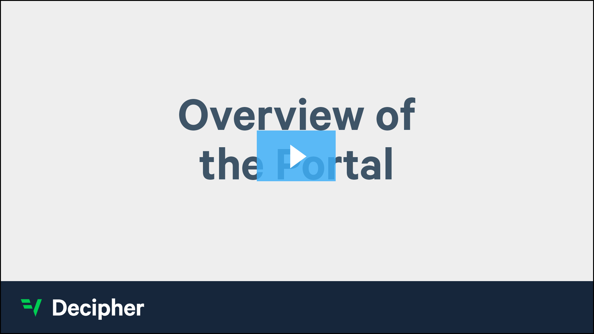 Getting Started with Decipher – Surveys